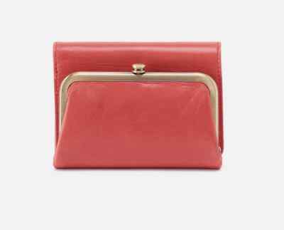 HOBO International~ROBIN~Compact Trifold Wallet Frame Leather~CHERRY ...