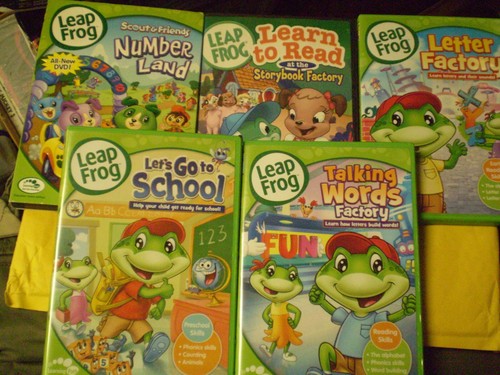 (5) Leap Frog Children's Learning DVD Lot: Math Letter Factory Go to ...