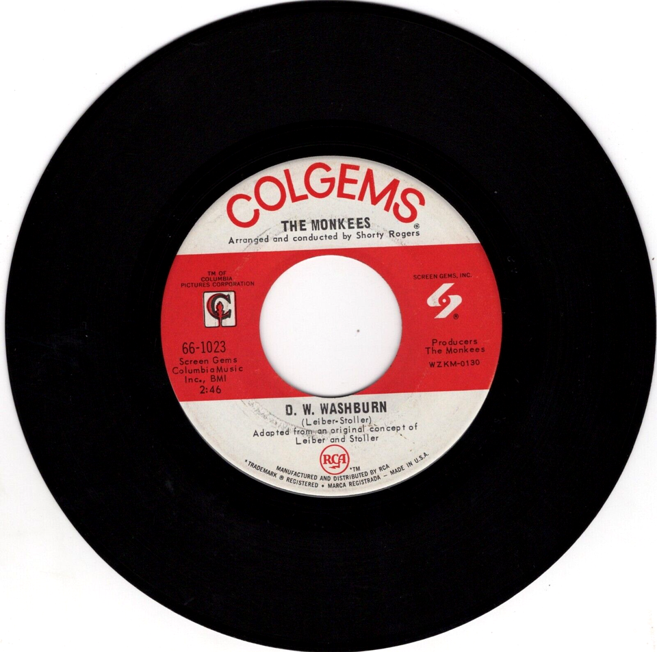 The Monkees – D.W. Washburn 1968 Colgems Rock Strong VG Plays Clean | eBay