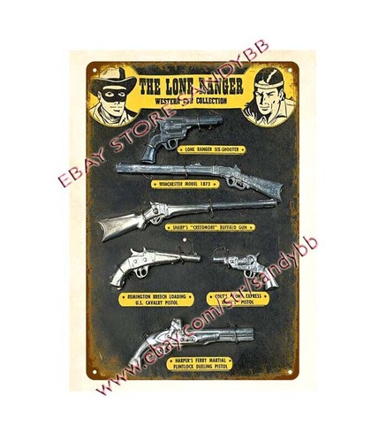 rustic decor 1960s LONE RANGER Western Gun Collection American Cast Toy ...
