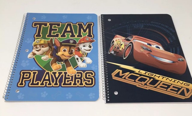 Paw Patrol Team and Cars Pixar Wide Ruled 50-sheet Subject Spiral ...