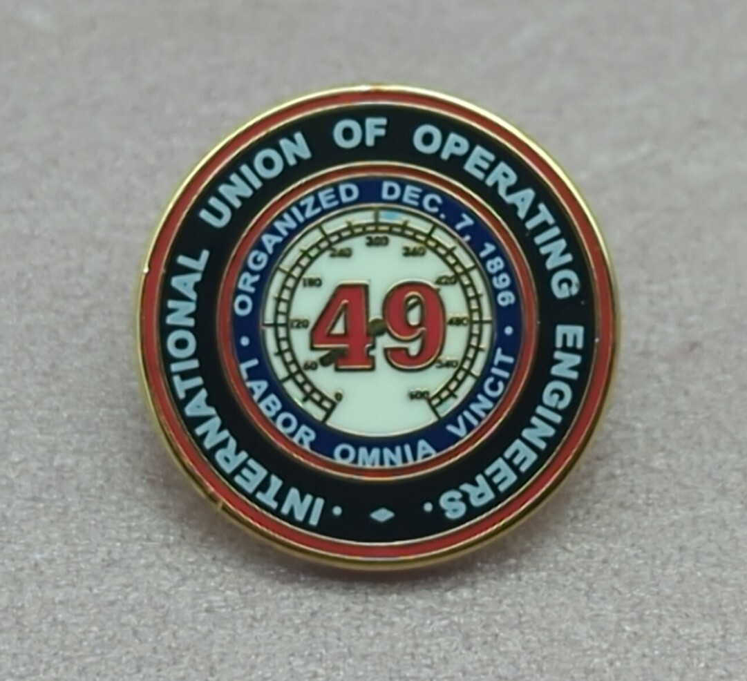 International Union Of Operating Engineers Local 49 Lapel Pin Metal ...