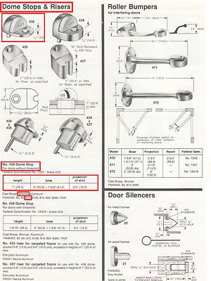 IVES #FS436-US10 FLOOR DOOR STOP, 3/16" CLEARANCE, SATIN BRONZE-PLATED ...