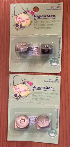 2003 NOS Prym-Dritz Bag Boutique Magnetic Snaps #9840 two snaps 3/4 ...