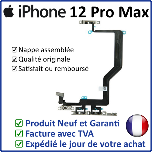 IPHONE 12 PRO MAX - NAPPE DES BOUTONS POWER VOLUME MUTE ASSEMBLÉE AVEC ...