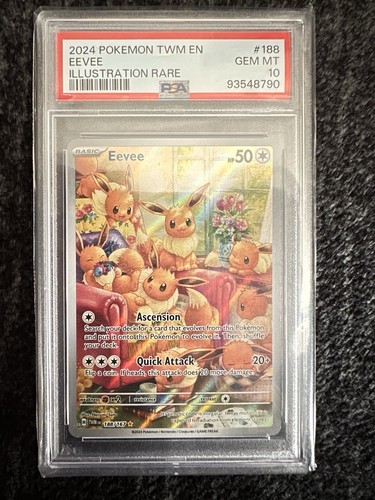 2024 Pokémon TWM EN Eevee Illustration Rare PSA 10 Gem Mint #188 | eBay