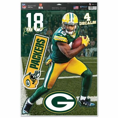 WinCraft NFL Green Bay Packers Randall Cobb #18 Multi-Use Decal, 11" x ...