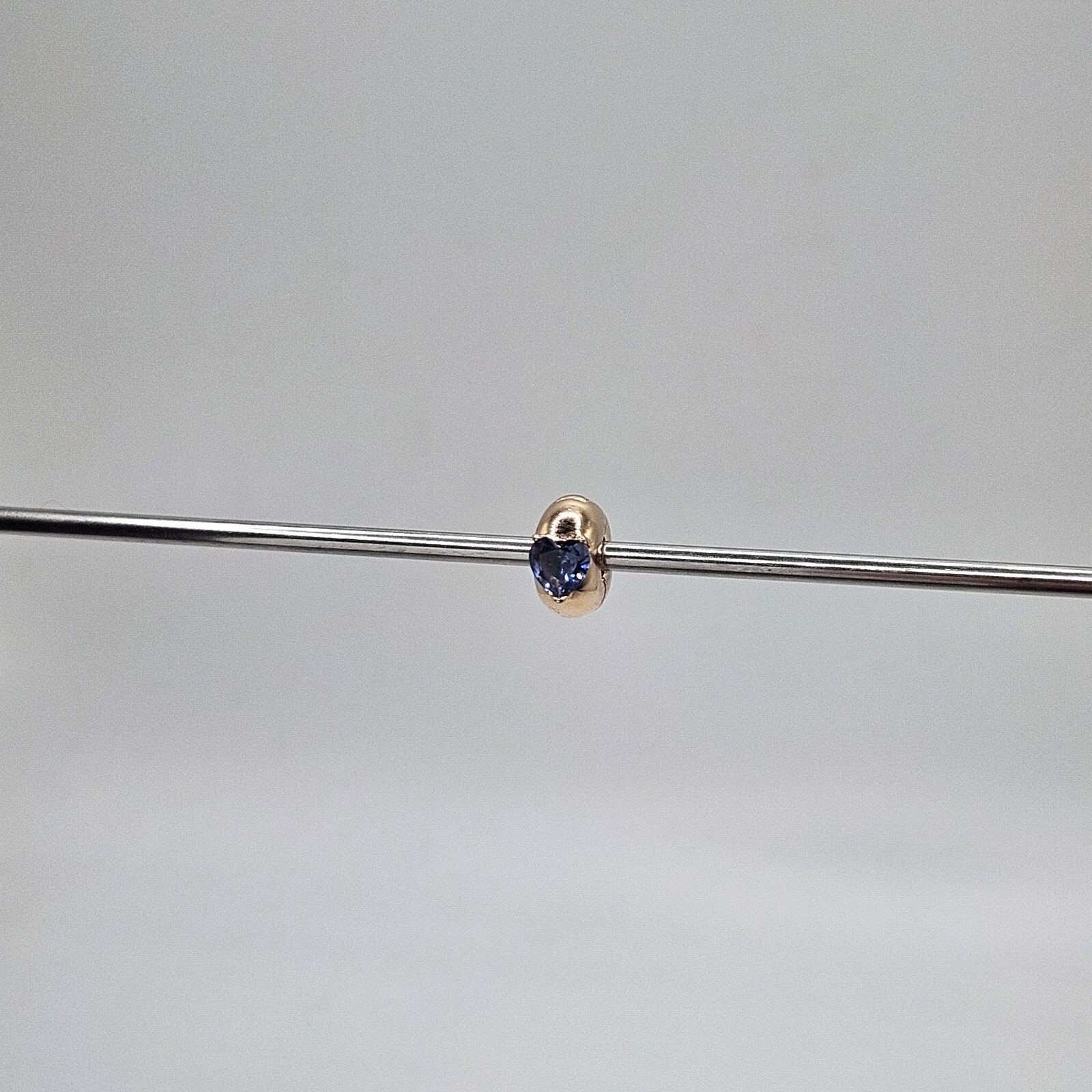 Genuine Pandora Rose Gold Blue Heart Solitaire Clip C… - Gem