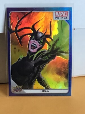 Hela 2023 UD Marvel Platinum Blue Rainbow #31 Nice | eBay