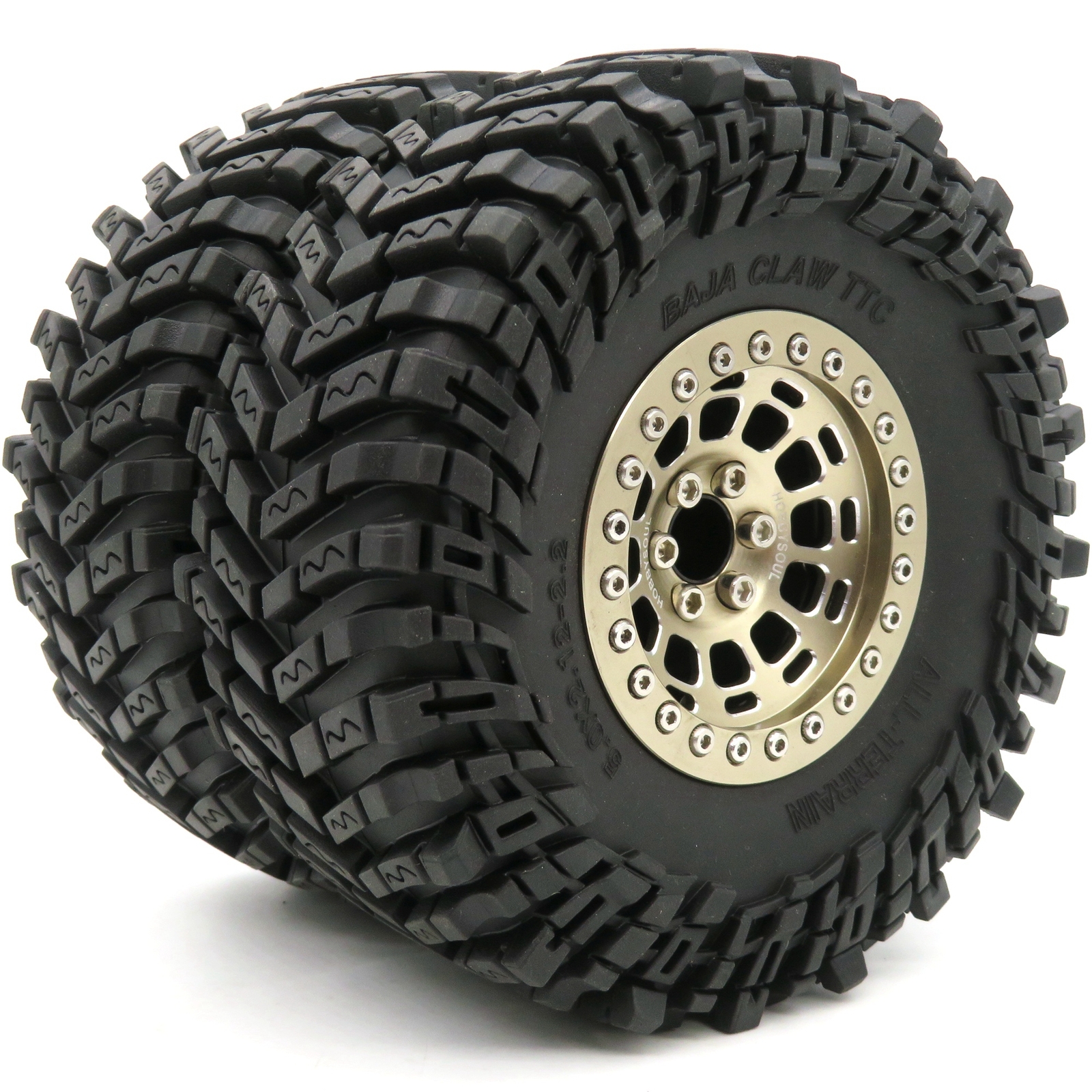 2x RC Soft Comp 2.2 Mud Crawler Tires 127mm & Negative Offset 2.2 Beadlock Wheel | eBay