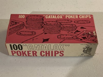 vintage box of 100 Catalox poker chips - translucent marbled plastic | eBay