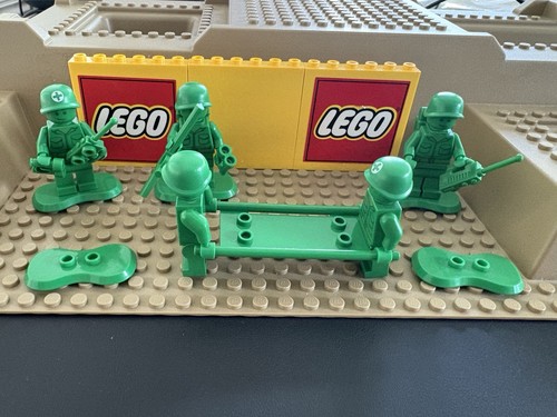 Five (5) Genuine LEGO Army Men + Stretcher Backpacks Equipment EUC! | eBay