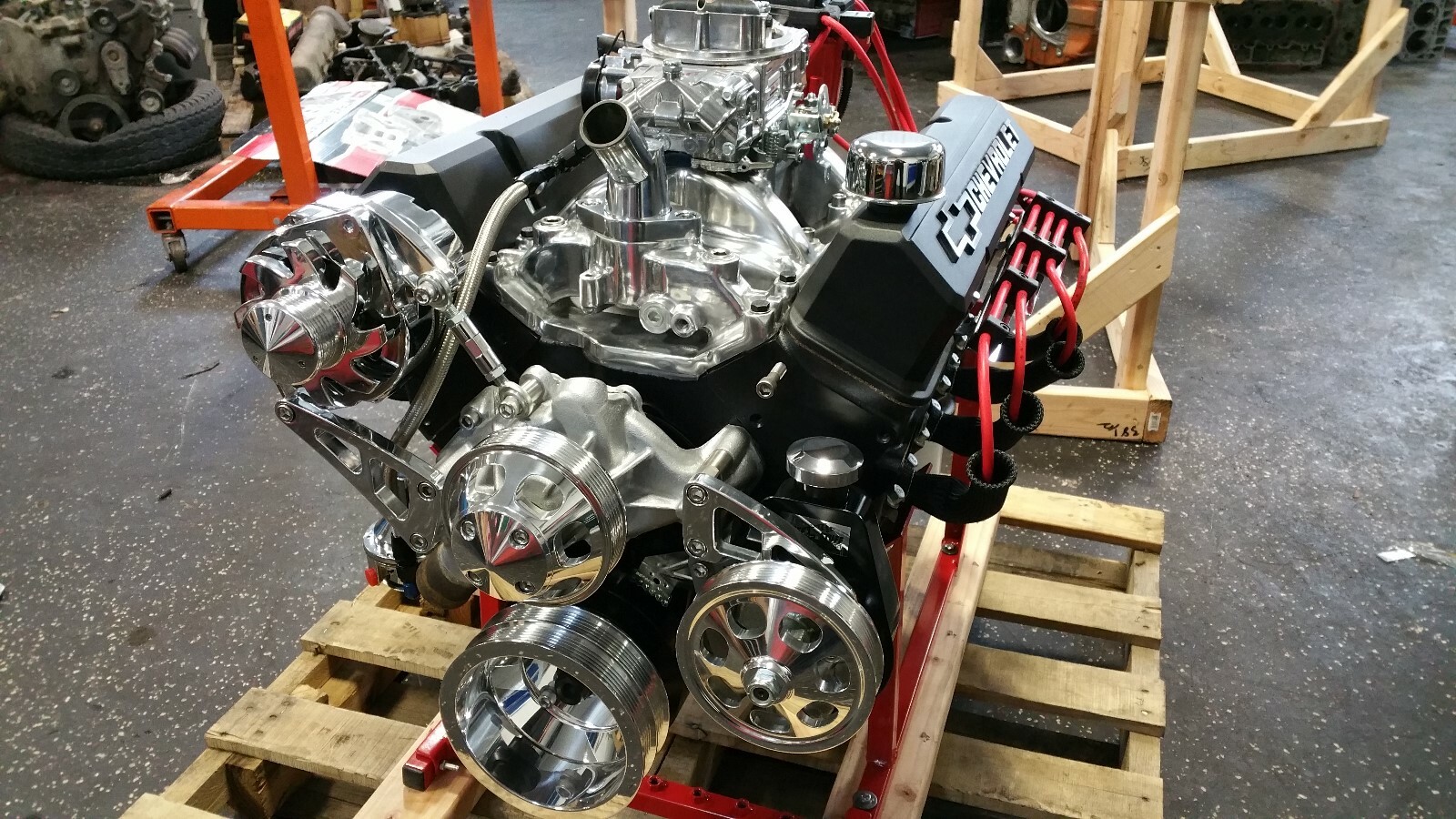 CHEVY 383 CID 420+HP CUSTOM CRATE ENGINE TURN KEY DYNO TEST 2 YEAR ...