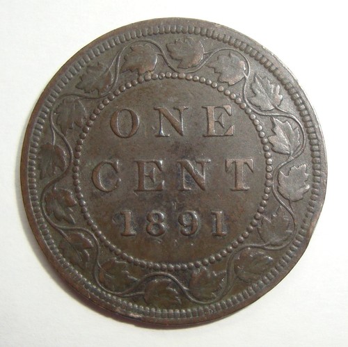 *1891* CANADA ONE 1 CENT VICTORIA LARGE PENNY COIN | eBay