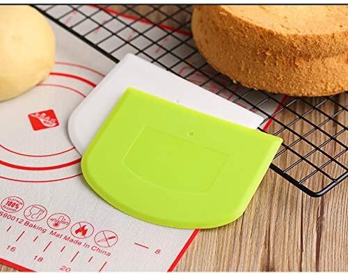 2 PCS Plastic Dough Scraper Bowl Scraper, Food-Grade Bench Scraper ...