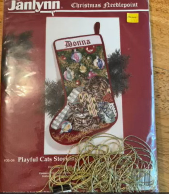 Janlynn Christmas Needlepoint Playful Cats Stocking kit | eBay