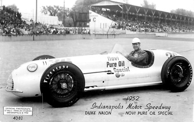 DUKE NALON, 1952, INDIANAPOLIS MOTOR SPEEDWAY, RPPC, VINTAGE POSTCARD ...