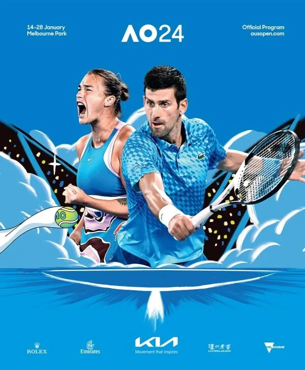 Australian Open 2024 Official Program Tennis Novak Djokovic Nadal AO24 ...