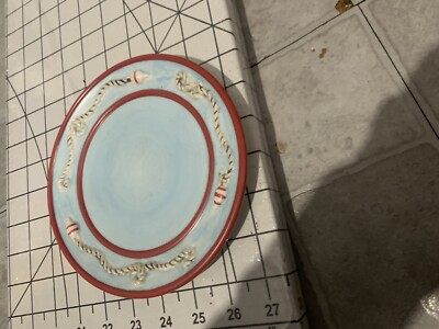 Nautical Ceramic Candle Plate 6.75” Ropes Buoy B226 | eBay