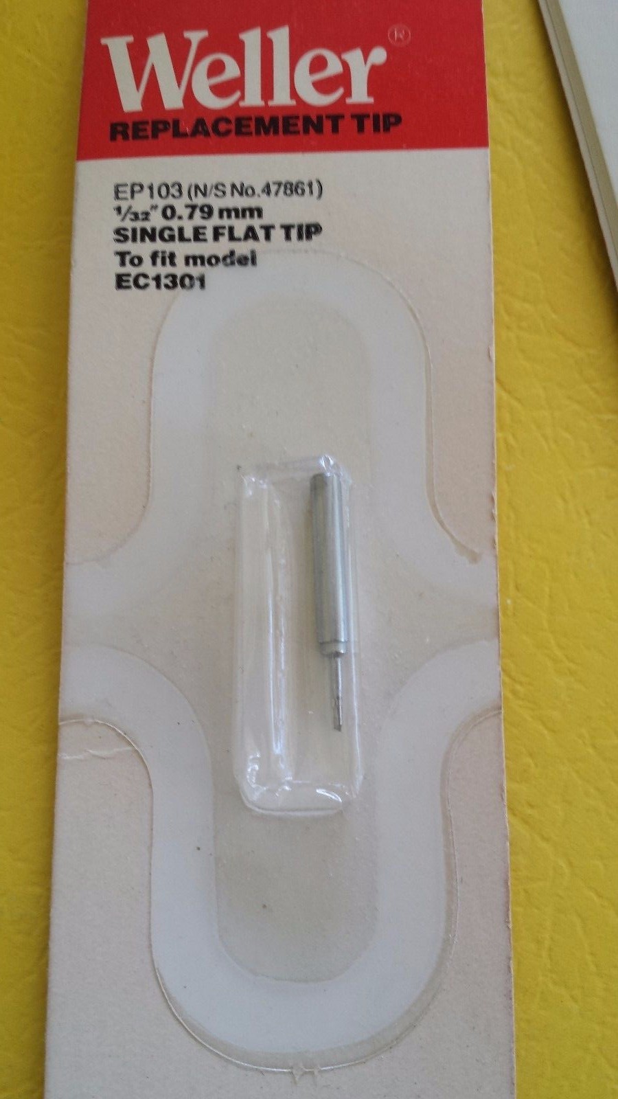 Weller EP103 1/32" .79mm single flat tip for EC1301 soldering iron | eBay
