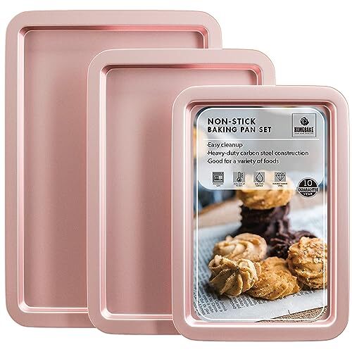 Baking Sheet Pan Set, Cookie Sheet for Oven, Nonstick Bakeware Sets L/M ...