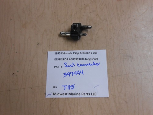 397444 OMC Evinrude 1995 E25TELEOR 25hp Outboard fuel connector T115 | eBay