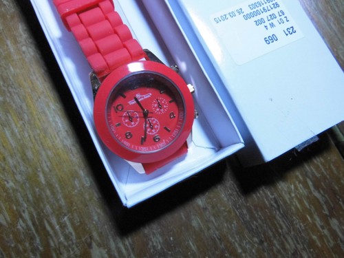 Armbanduhr digi-tech Ferdinand Adel Chronograph Plastikarmband rot neu ...