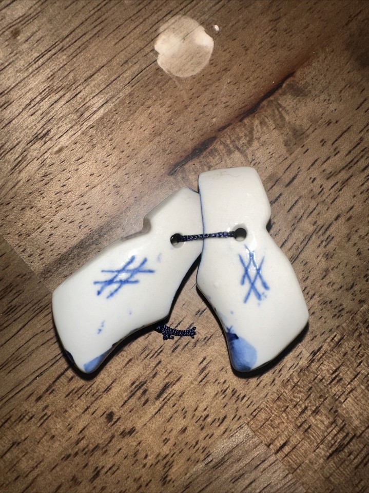 Mini Ceramic Dutch Clogs Delft Blue White Holland Clogs Decor. VINTAGE ...