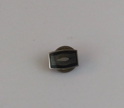 Small Black & Silver Rectangle Lapel Hat Pin | eBay