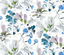 DESIGNERS GUILD CURTAIN FABRIC Japonese Magnolia 2.2 Metres COBALT 100% ...
