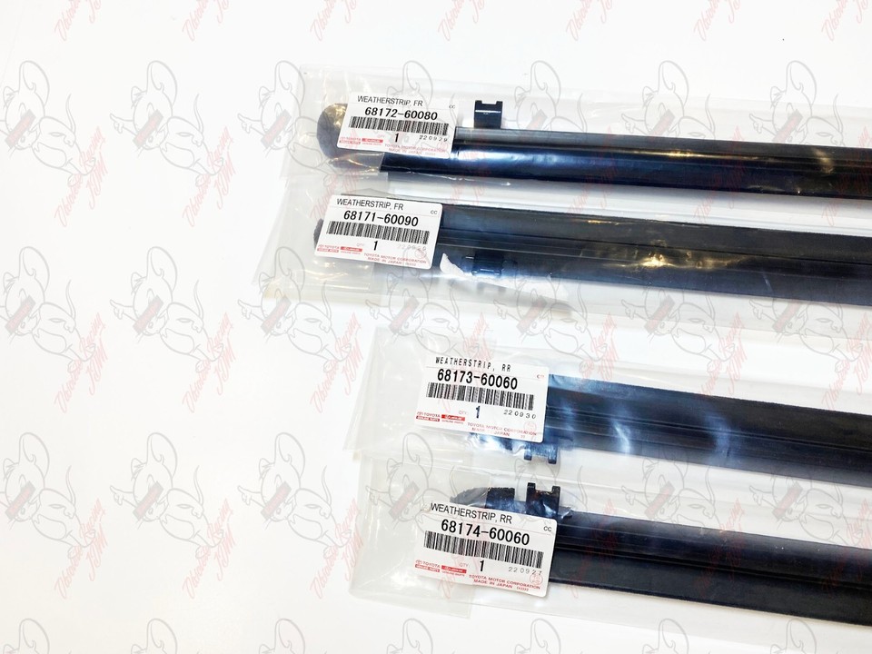 Toyota Genuine 4Runner GX460 Front Rear Inner Door Glass Weatherstrip ...