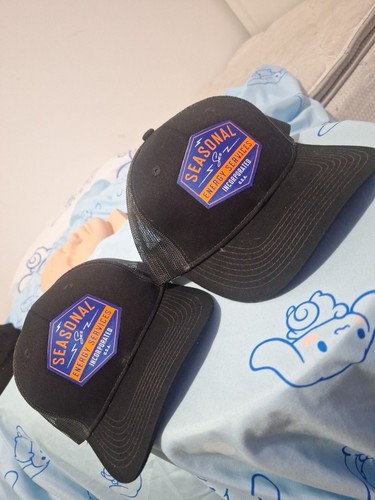 Trane Seasonal ENERGY services Hat Black Blue Orange Adjustable Hat ...