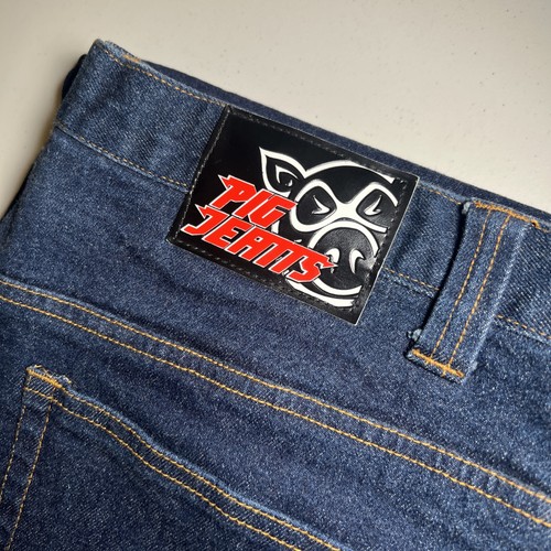 Vintage Pig Wheels Skateboarding Baggy 36 X 31 Denim Jeans Pants Y2K ...