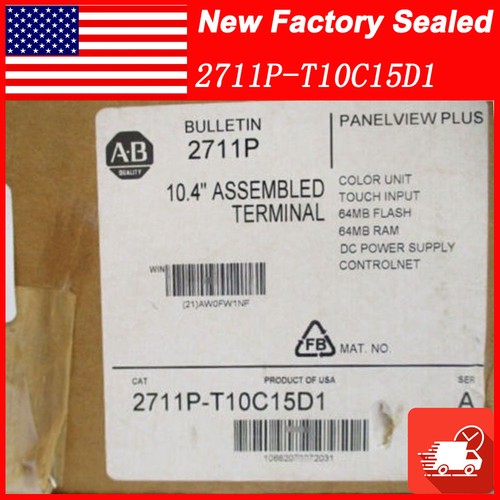 PLC New In Box 2711P-T10C15D1 PanelView Plus Terminal FREE SHIP AB ...