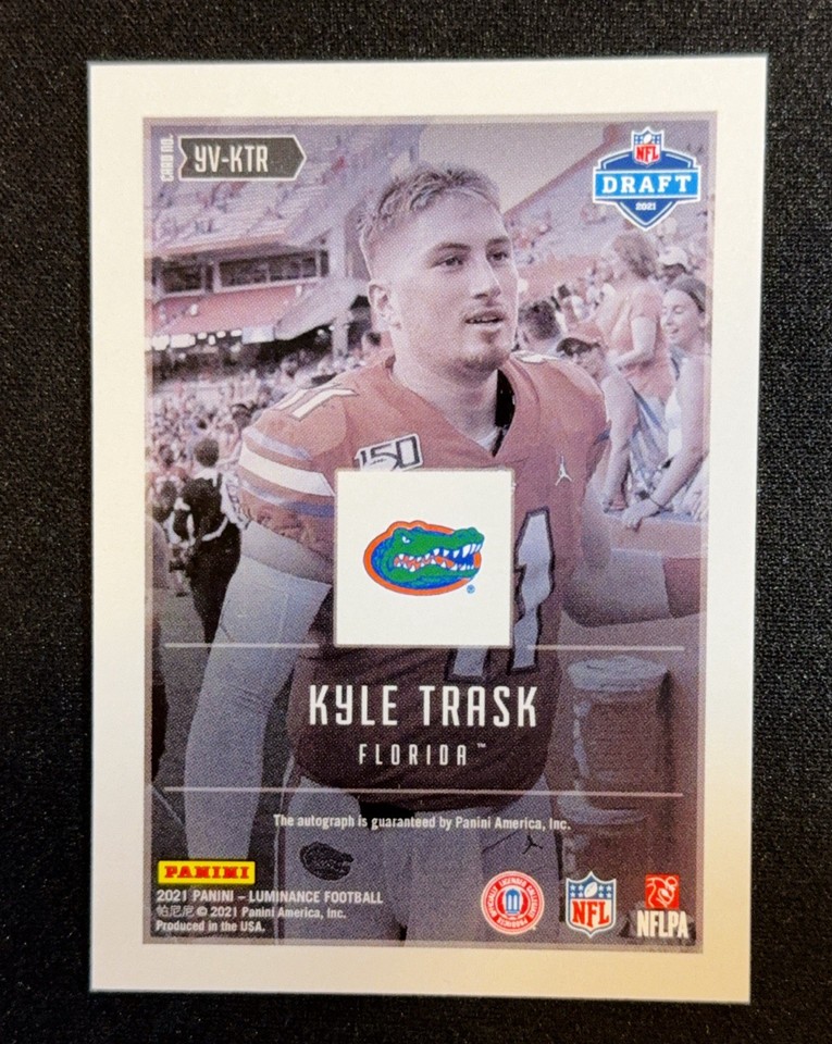 2021 Panini Luminance Kyle Trask Year One Rookie RC AUTOGRAPH Auto SP ...