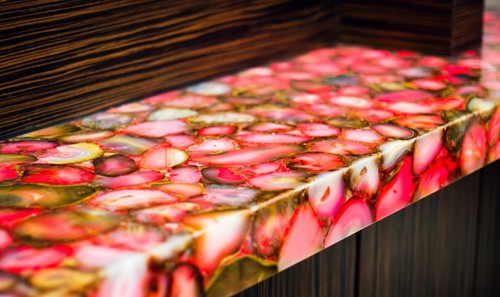 36"x12" Stunning Countertop / Pink agate geode bar countertop / home ...