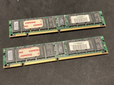 2x 32MB Compaq RAM DIMM 168-Pin FPM ECC Fully Buffered 221099-002 3.3V ...