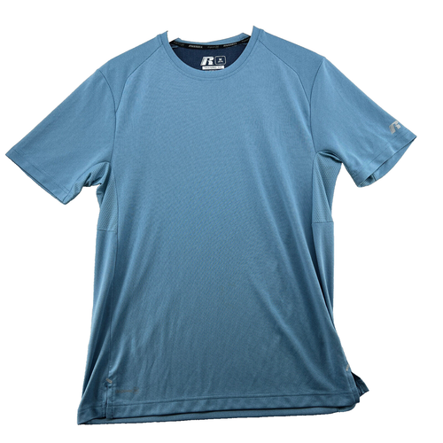 Russell Dri-Power 360 Men's Size M Blue Athletic Reflective Crew-Neck T ...