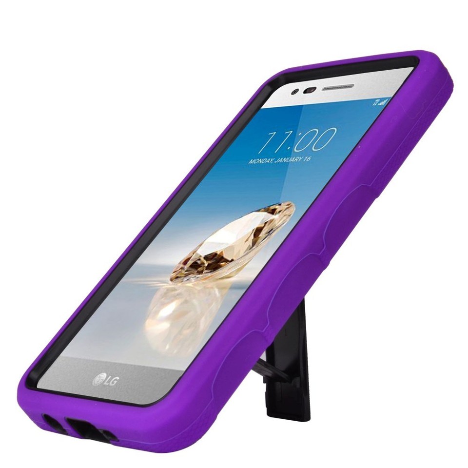 For LG Aristo Phoenix 3 Fortune Risio 2 Rebel 2 L58VL Rugged Case w ...