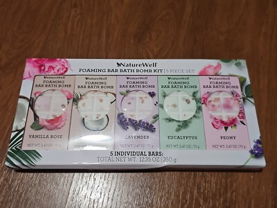 Nature Well Foaming Bar Bath Bomb Kit 5 Pcs Set/5 individual Bars total ...