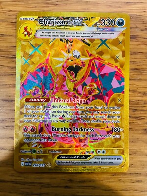N-MINT! Charizard ex (228/197) Obsidian Flames Hyper Rare Gold Pokemon ...