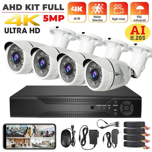 4 Camaras De Seguridad Wifi Exterior 4K Inalambrica Con Vision Nocturna ...