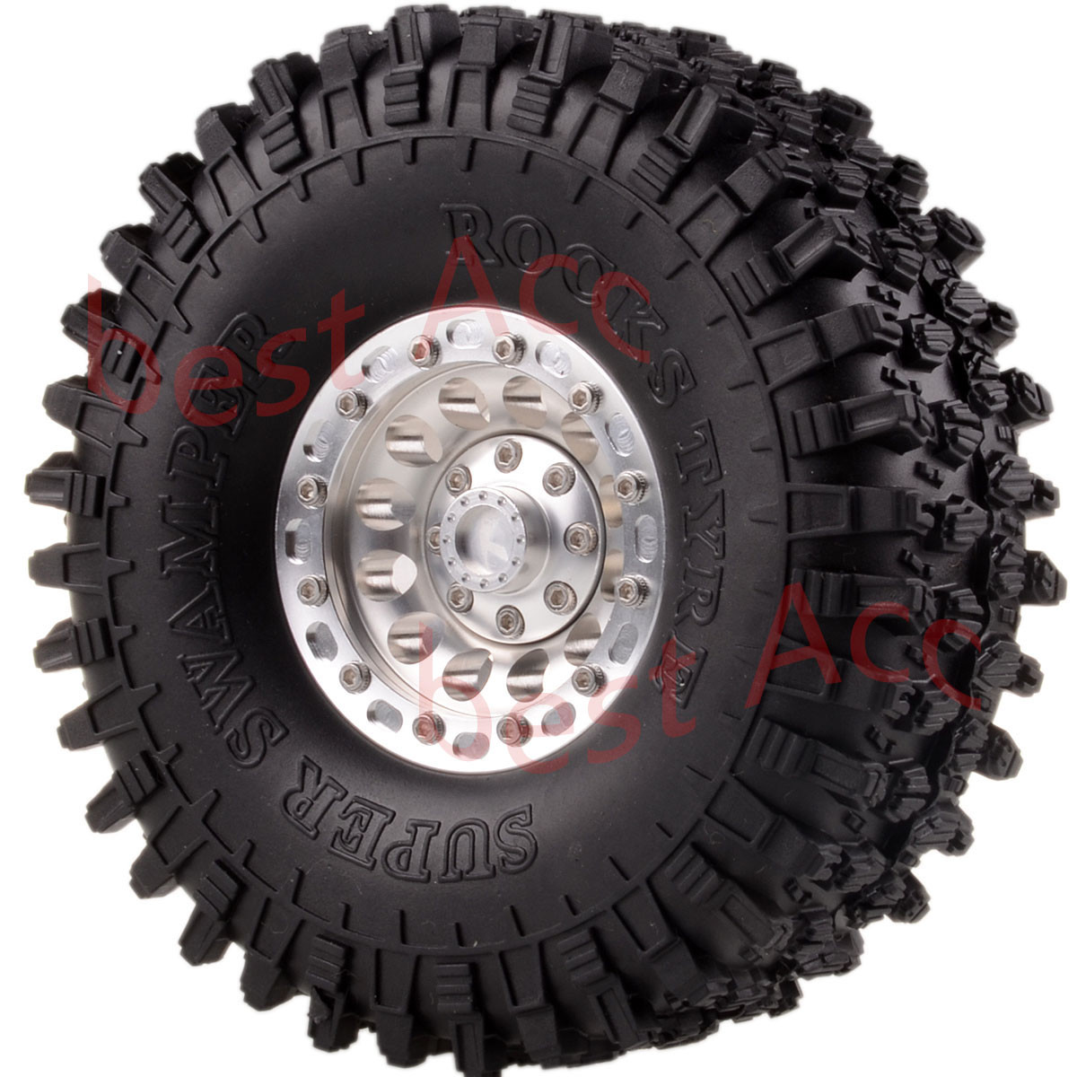 4PCS 1.9" Rock Crawler Metal Wheels Tyre Tire OD:120MM RC 1:10 SCX10 ...