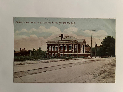 Anderson, South Carolina - Public Library & Post Office Site - postcard ...