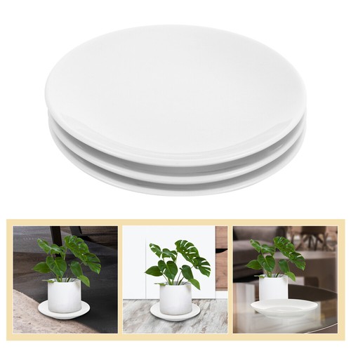 3 Pcs Ceramic Flower Pot Chassis Flowerpot Bottom Trays Gardening | eBay UK