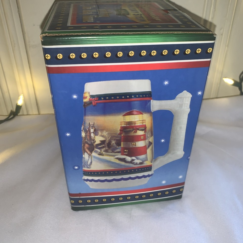 2002 Budweiser Holiday Beer Stein/Mug **NEW IN BOX with COA** | eBay