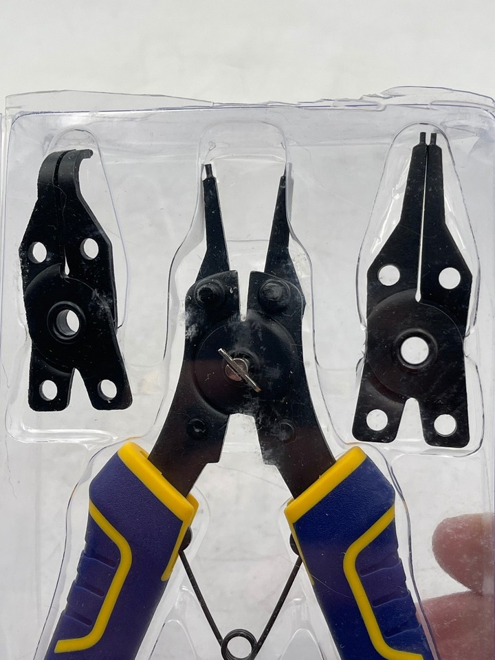 Irwin VISE-GRIP Snap Ring Pliers Set 3 Interchangeable Tips Retaining ...