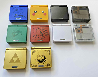 Nintendo Game Boy Advance SP GBA ReShell Console Pokemon Zelda IPS V2 ...