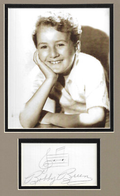 Breen, Bobby: Autographed 8"x10" photo / still – {a} Bobby Breen ...