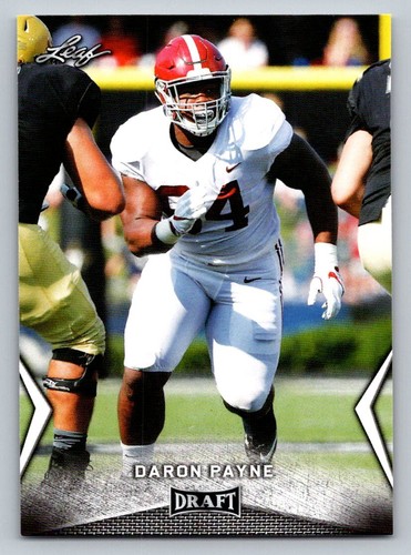 Da'Ron Payne #16 2018 Leaf Draft Alabama Crimson Tide | eBay